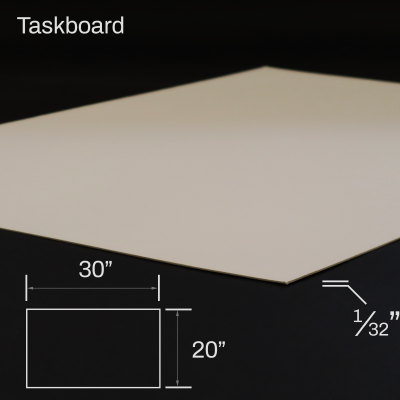 TASKBOARD WHITE 1/32” x 20” x 30” Sheet